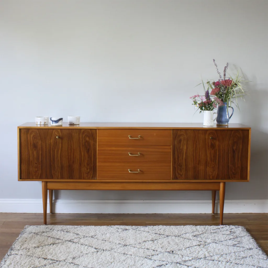 Original Mid-century 1950s Uniflex Sideboard in Teak & Rosewood ...