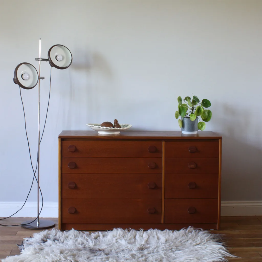 Midcentury Stag 'Cantata' Double Teak Chest of Drawers - Original Homewares