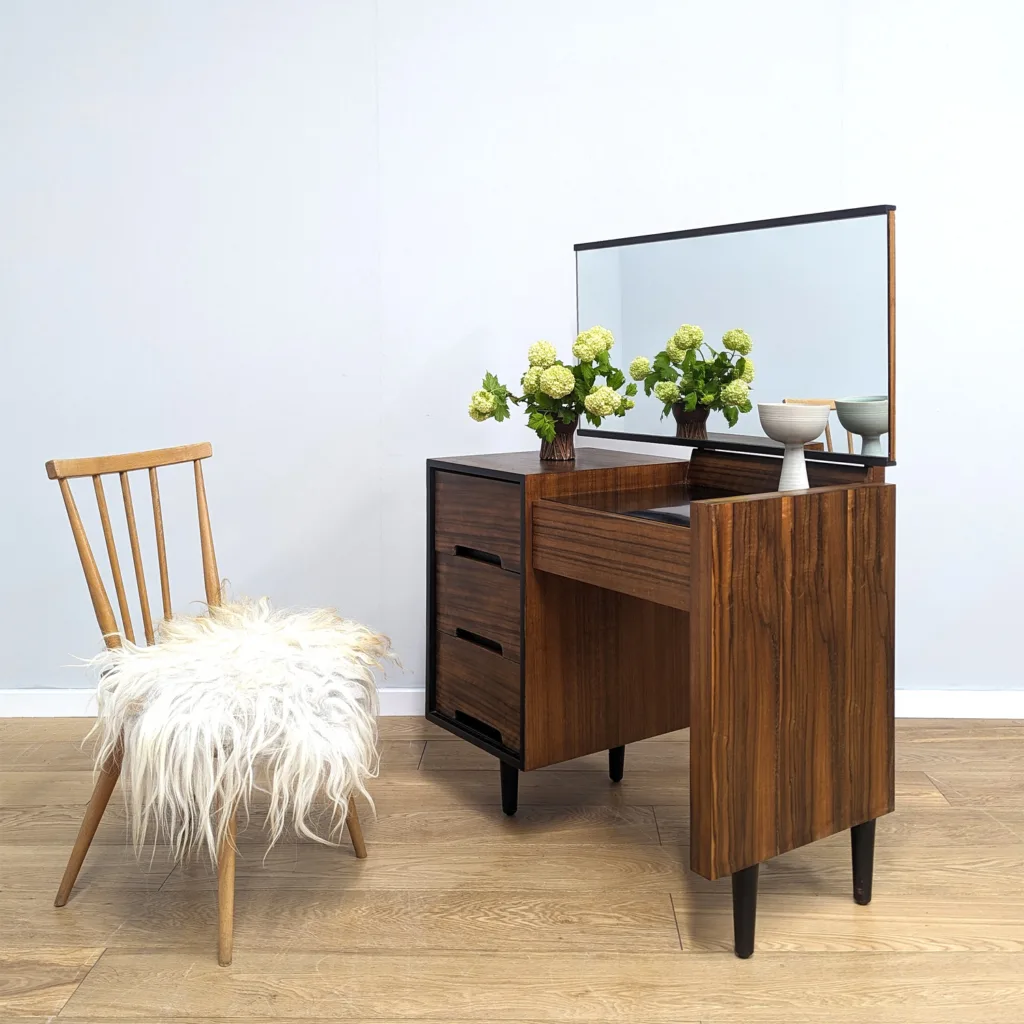 Vintage 1950s Stag C Range Walnut Dressing Table by John & Sylvia Reid ...