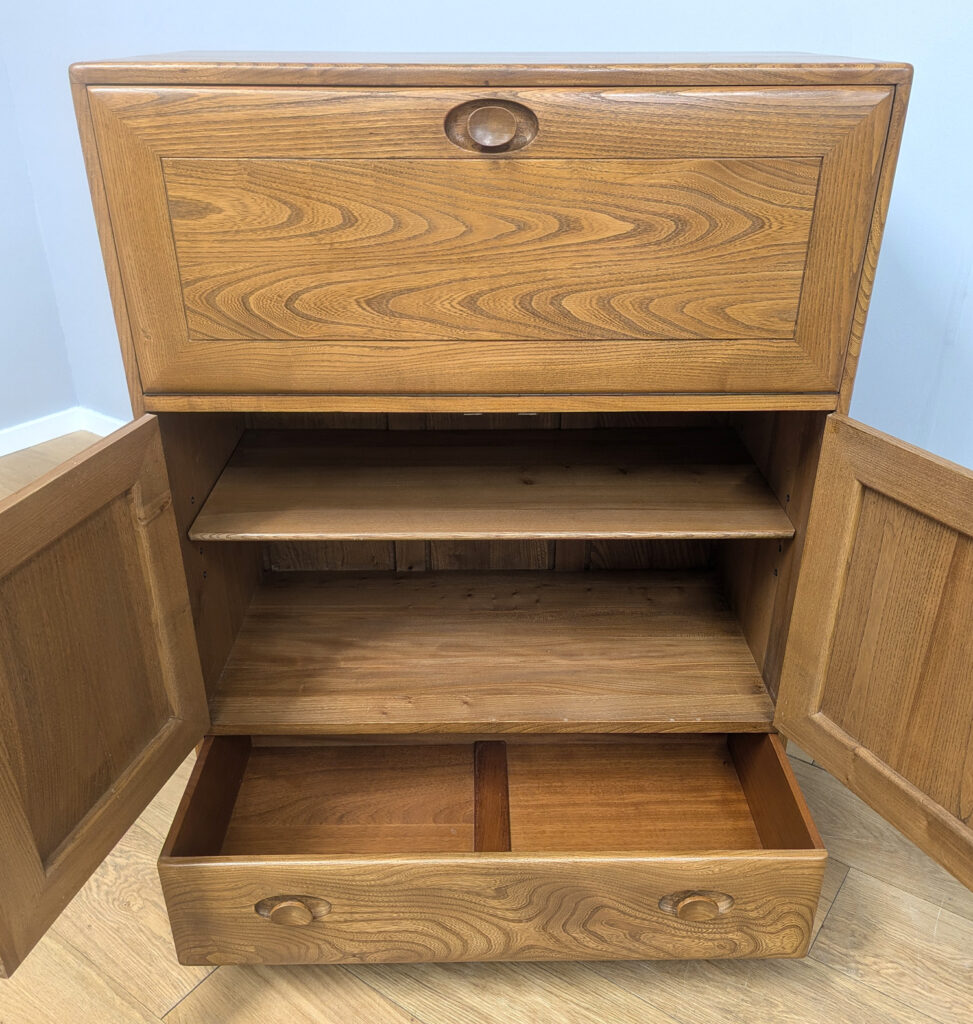 Vintage Ercol Model 469 Bureau / Serving Cabinet - Original Homewares