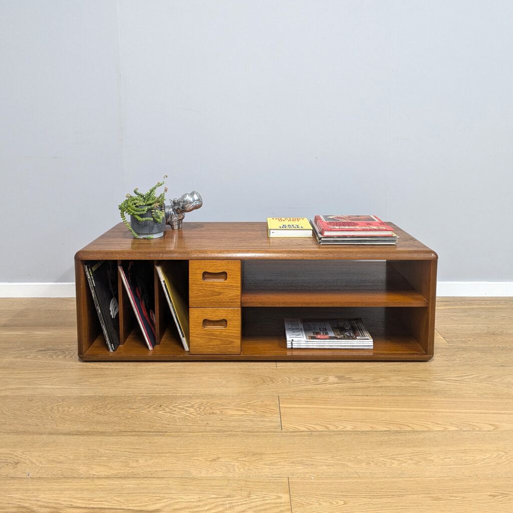 Midcentury Double-sided Teak Coffee Table / Media Unit by Meredew ...