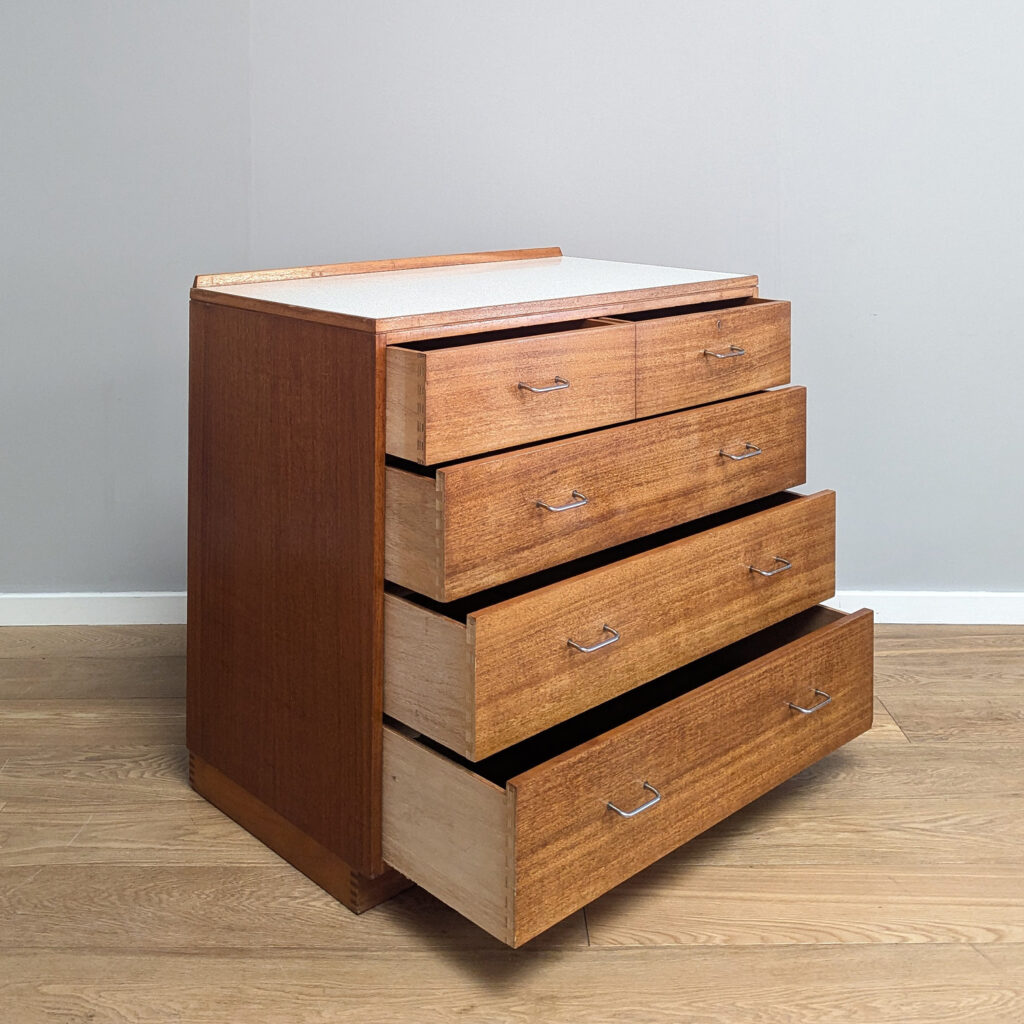 Midcentury Ex-MOD Drawer Chest by Papworth Industries